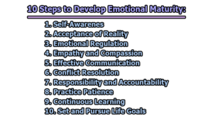 10 Steps to Develop Emotional Maturity | Library & Information Management
