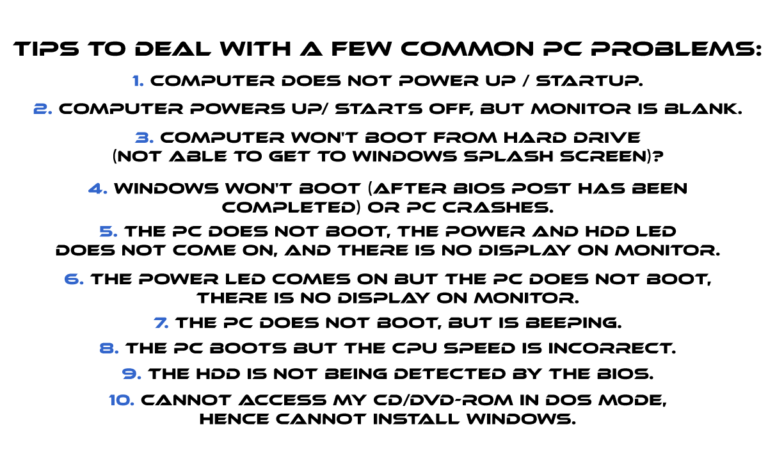 Tips to Deal with a Few Common PC Problems | limbd.org