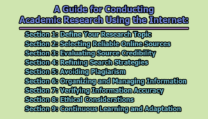 A Guide for Conducting Academic Research Using the Internet