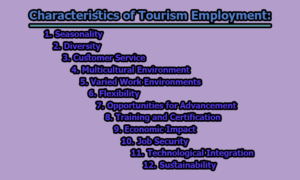 Characteristics of Tourism Employment - Library & Information Management