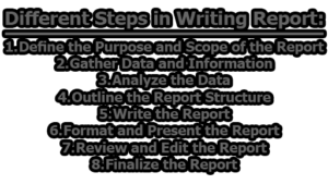 Different Steps in Writing Report | Types of Report Writing | Layout of ...