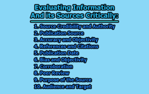 Evaluating Information and its Sources Critically | limbd.org