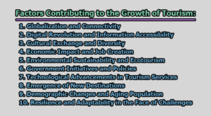 Factors Contributing to the Growth of Tourism | limbd.org