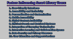 Factors Influencing Smart Library Users | Library & Information Management