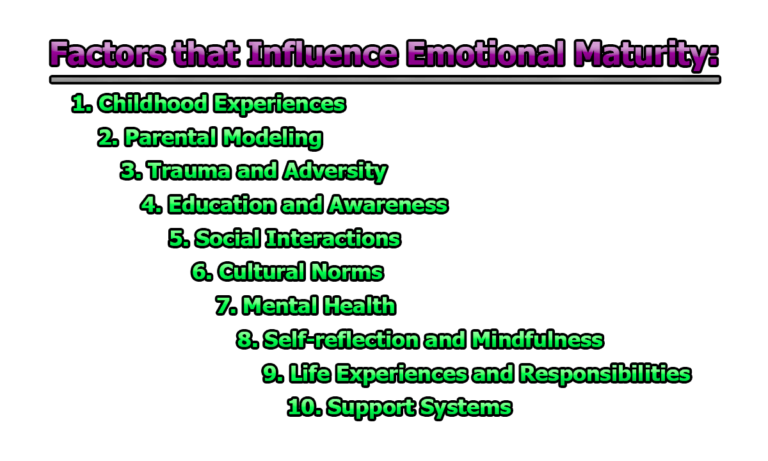 Factors that Influence Emotional Maturity - Library & Information ...