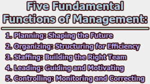 Five Fundamental Functions of Management | limbd.org