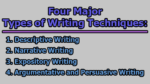 Writing Techniques | Importance and Four Major Types of Writing Techniques