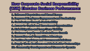 How Corporate Social Responsibility (CSR) Elevates Business Performance