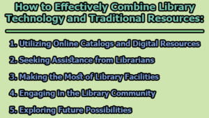 How to Effectively Combine Library Technology and Traditional Resources