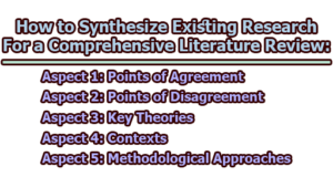 How to Synthesize Existing Research for a Comprehensive Literature Review