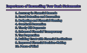 Importance of Reconciling Your Bank Statements | limbd.org