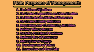 Main Purposes of Management - Library & Information Management