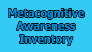 Metacognitive Awareness Inventory - Library & Information Management