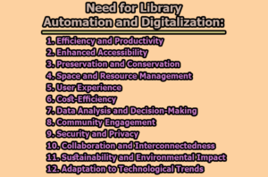 Need for Library Automation and Digitalization | limbd.com