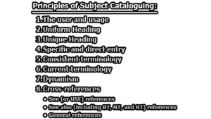 Subject Cataloguing | Definitions and Principles of Subject Cataloguing ...