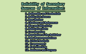 Secondary Sources of Information: Importance, Reliability, Advantages ...