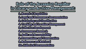 Role of the Accession Register in Library and Archive Management