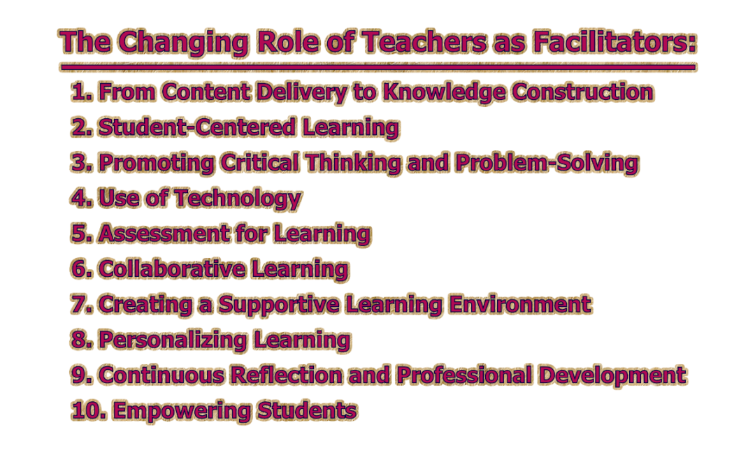 The Changing Role of Teachers as Facilitators - Library & Information ...