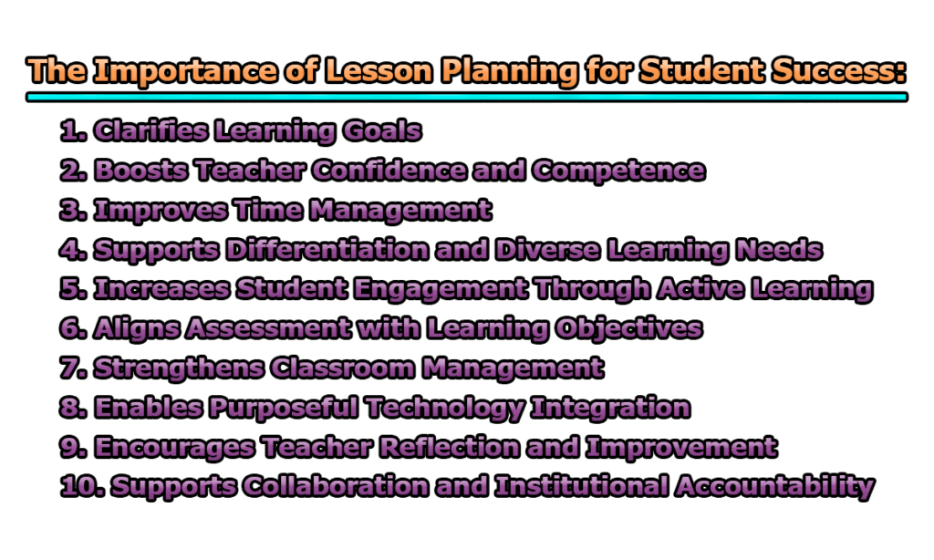 The Importance of Lesson Planning for Student Success - Library ...