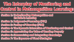 The Interplay of Monitoring and Control in Metacognition Learning