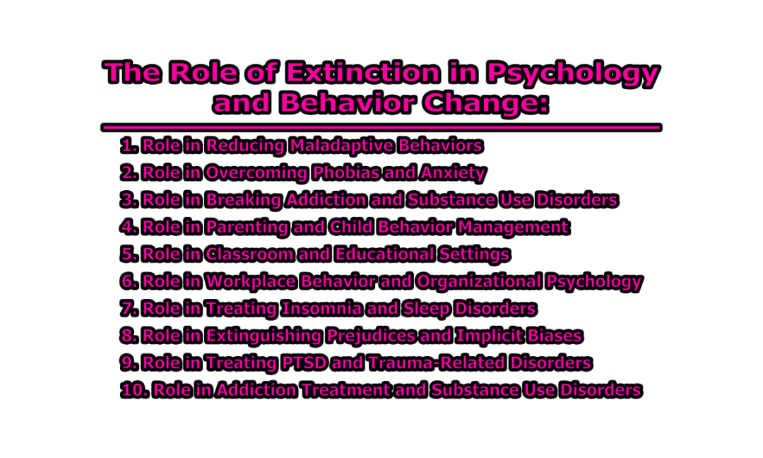 The Role of Extinction in Psychology and Behavior Change - Library ...