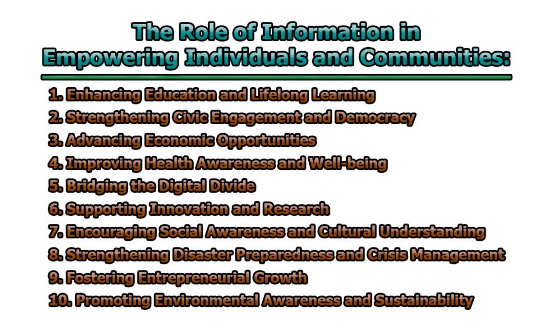 The Role of Information in Empowering Individuals and Communities ...