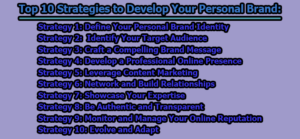 Top 10 Strategies to Develop Your Personal Brand - Library ...
