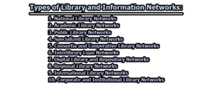 Types of Library and Information Networks | limbd.org