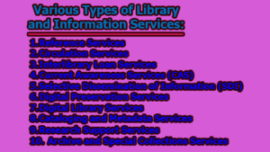 Various Types of Library and Information Services | limbd.org